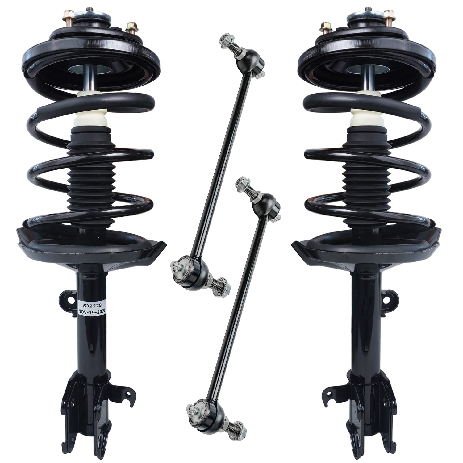 4pc Front Struts Sway Bar Links Suspension Kit