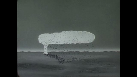UNITED STATES: 1950s: Diagram showing the movement and particles ...