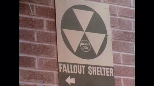 UNITED STATES: 1960s: people inside fallout shelter. Fallout shelter ...