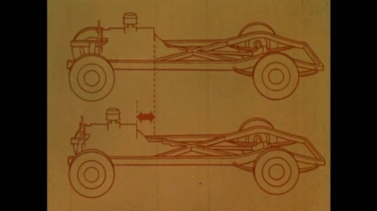 UNITED STATES 1970s: Illustration of antique car chassis / Illustration ...