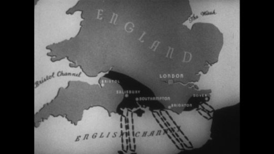 Europe 1940s: animated map of Nazi invasion. London on map. Nazi symbol ...