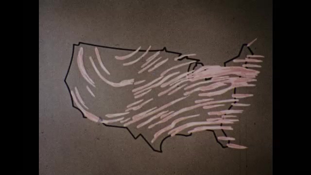 Detailed map from the 1960s illustrating the spread of radioactive ...
