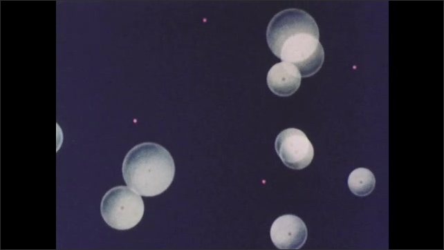 1970s: Animation of water molecules bouncing around and joining ...