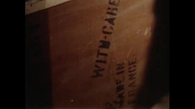 1950s: Crates with relics inside for museum. – Archival Footage