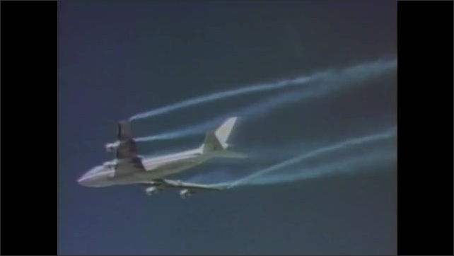 1960s: Green liquid forms wavy lines. Plane flies. Contrails ...