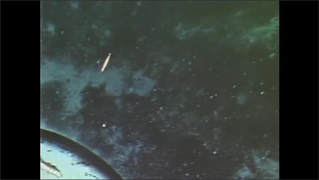 1960s: UNITED STATES: rocket launches from ground. Sustainer engine ...