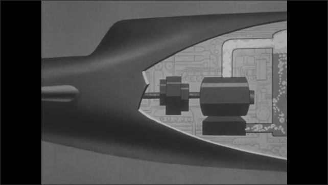 1950s: Animated Diagram Of Nuclear Power Reaction Powering Submarine ...