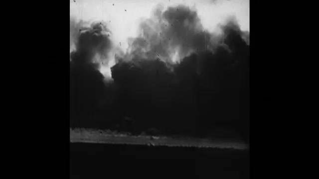 1940s: Glowing clouds rising from a nuclear explosion. – Archival Footage