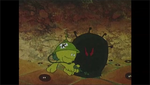 1980s: UNITED STATES: animation of killer cells killing infected cells ...