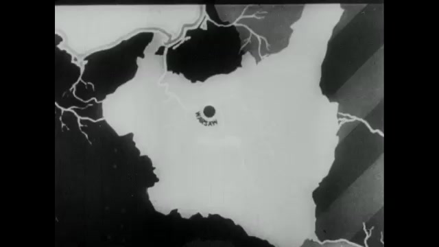 Russia 1940s:Map of Nazi invasion. Military leaders stand over table ...