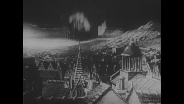 1910s: Person falls through the air and explodes. Hot air balloon ...