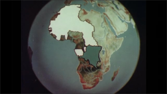 1960s: AFRICA: map of African continent. French trade and claim of ...
