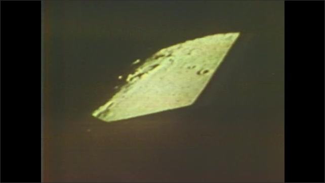 1960s: Image of moon as seen from spacecraft. – Archival Footage