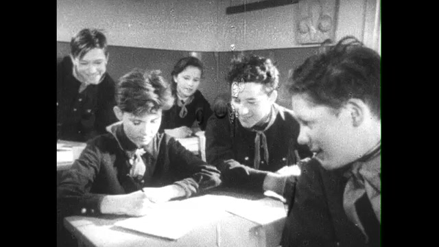 1940s: Boy hides caricature in desk and continues drawing still life ...