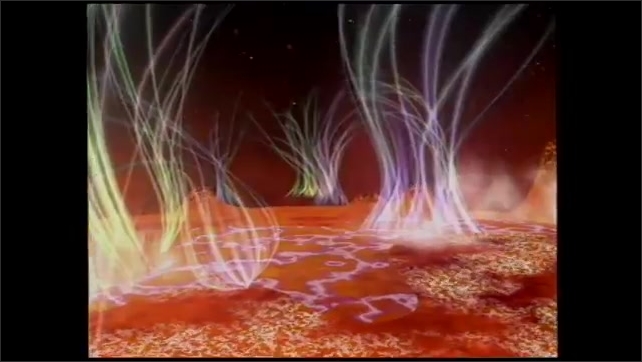 2000s: UNITED STATES: solar flare footage and animation. Surface of sun ...