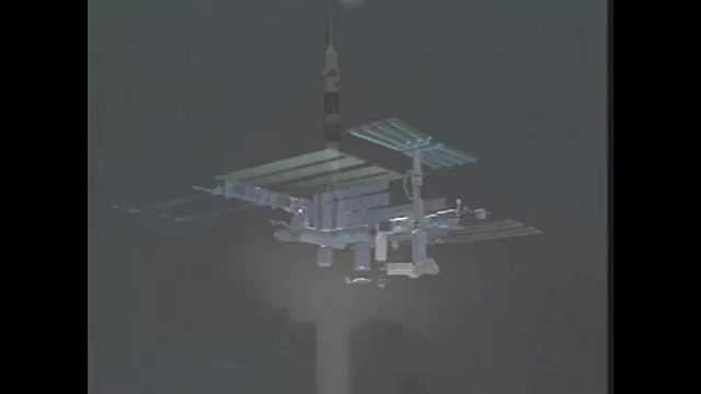 AMERICA- CIRCA 1990s: CGI animation of international space station in ...