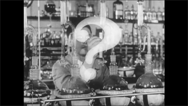 1940s: UNITED STATES: medic works in medical camp. Question mark. Man ...