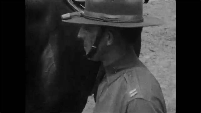1920s: soldier sitting on horse, soldiers on horses riding around ...