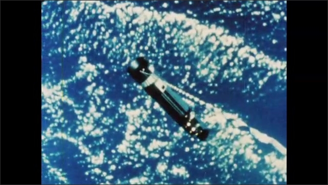1960s: Tethered Agene hangs below Gemini craft in Earth’s orbit ...