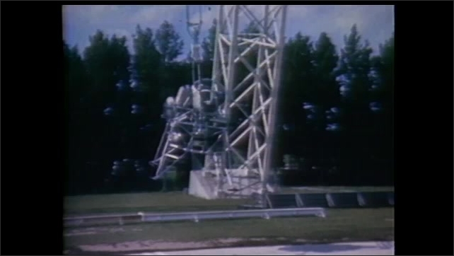 1990s: Pilot tests lunar lander flight simulator. – Archival Footage