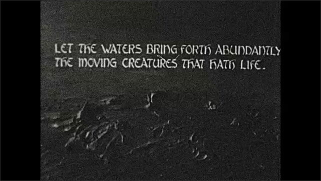 1920s: Words on screen. Sun shines through clouds. Words on screen ...