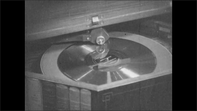 1930s: Record in record player. – Archival Footage