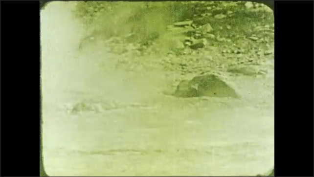 1930s: Intertitle “Daisy geyser which most people neglect.” Small ...