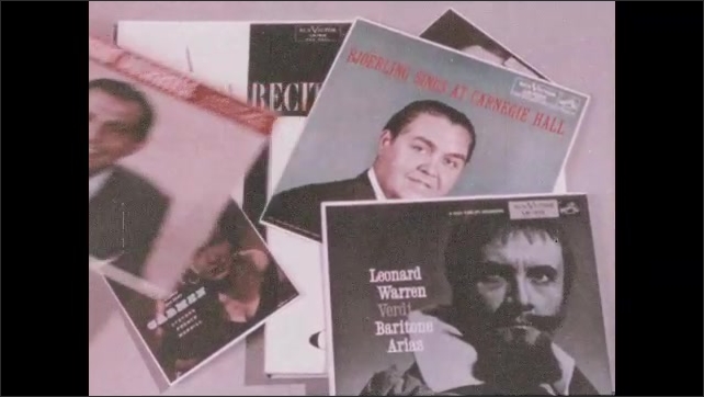 1950s: UNITED STATES: album covers. Opera music covers. – Archival Footage