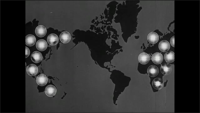 1940s: Animated flightpaths extend from Japan and United States on Map ...