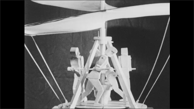 1960s: Model of early airplane designed by Leonardo DaVinci. Model of ...