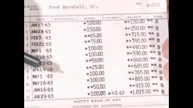 1960s: Bank statement. – Archival Footage