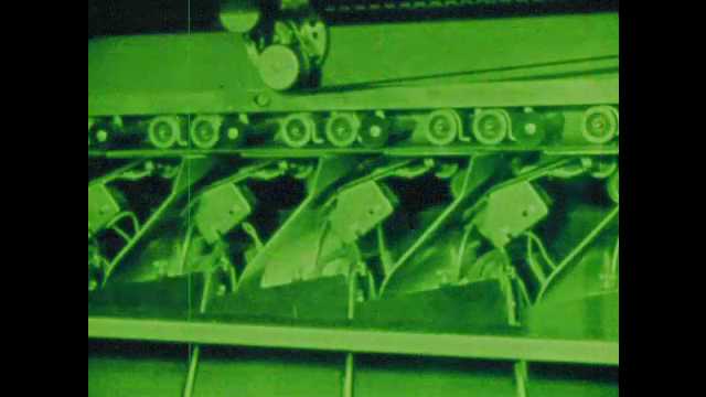 1970s: Bank machine. Rows of numbers. Paper money and coins. – Archival ...