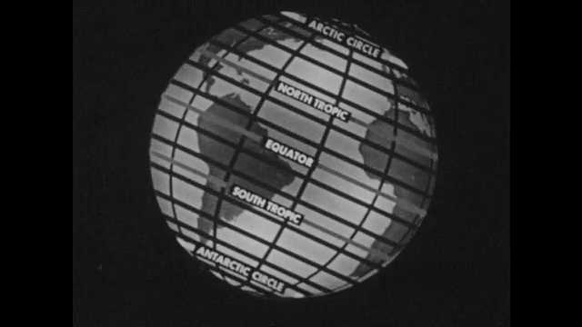 1950s: Globe of Earth. Two kids look over globe of Earth. – Archival ...