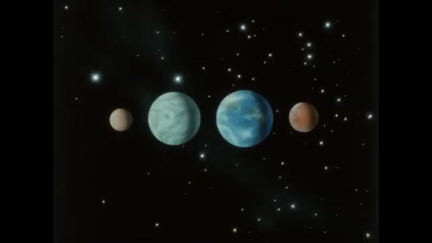 1980s: Illustration of solar system planetary diagram. Text appearing ...