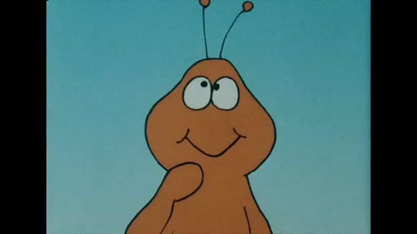 1990s: Animation – Bug alien scratches its chin. Girl makes funny faces ...