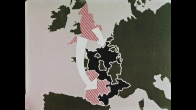 1970s: Soldiers marching in a field. European map of English invasions ...