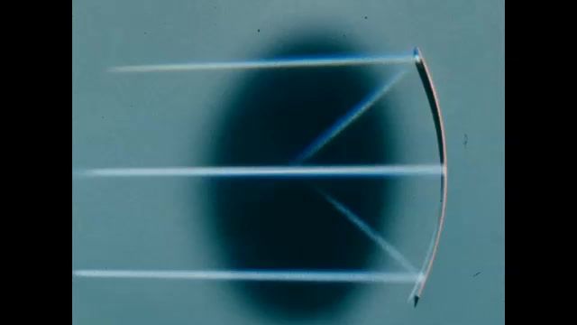 1950s: Diagram of a concave mirror, with the top and bottom beams ...