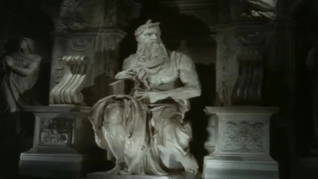 1950s: Statue of Moses by Michelangelo. ‘The Deposition’ sculpture by ...