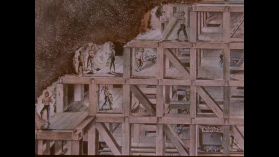 1960s: Painting of people building structure under ground. – Archival ...