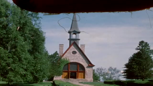 1960s:Grand-Pre National Historic site building. Evangeline statue ...
