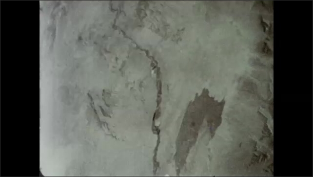 1950s: Images of Earth from space. Illustration of solar system, zoom ...