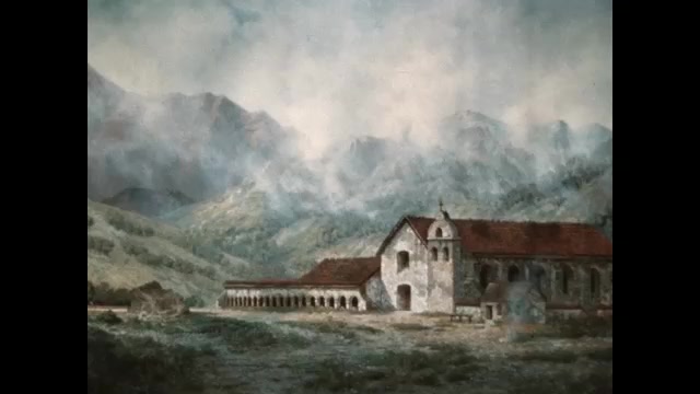 1850s: Exterior Mission churches in California. – Archival Footage