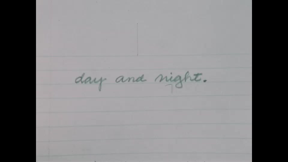 1960s: Handwritten cursive words appear on lines of notebook paper ...