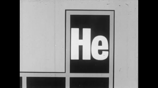 1960s: Periodic table. Helium, neon atom diagrams, nucleus, energy ...