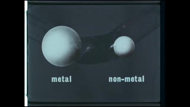 1960s: Diagram of metal atom losing electron to non-metal atom. Person ...