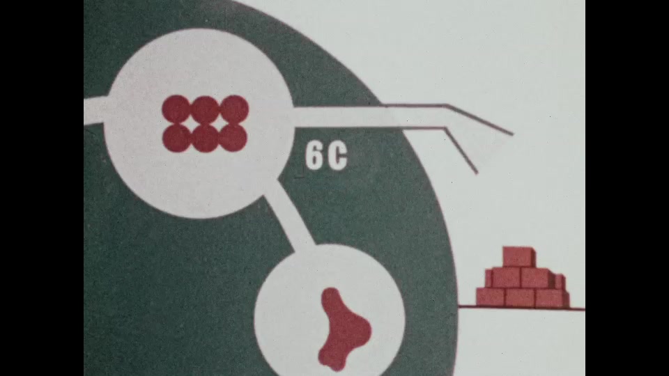 1960s: Animation showing process of photosynthesis. Lab equipment ...
