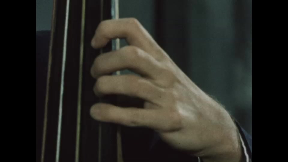 1960s: Person’s fingering positions on neck of upright bass. – Archival ...