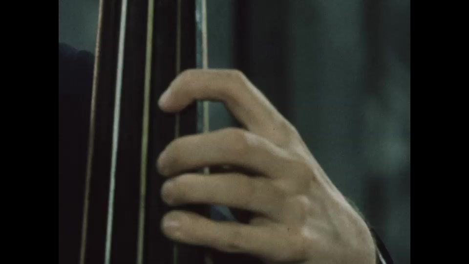 1960s: Person’s fingering positions on neck of upright bass. – Archival ...