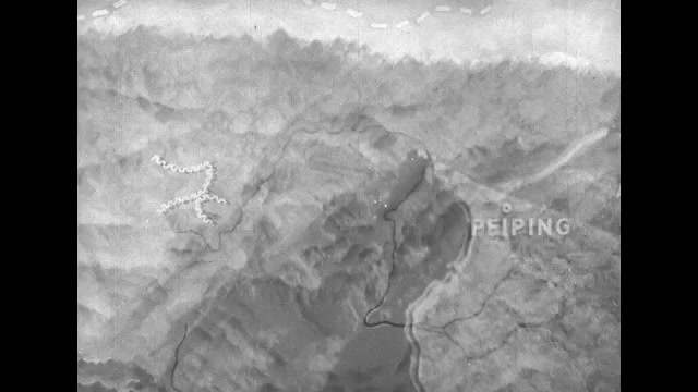 ASIA 1950s: Map of the Great Wall of China – Archival Footage