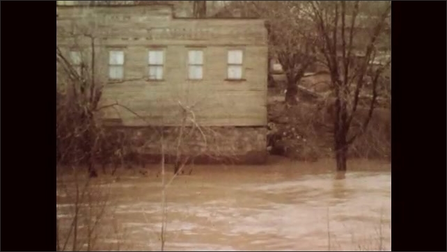 1960s: Farm field. River flows passed building. Water dam. – Archival ...